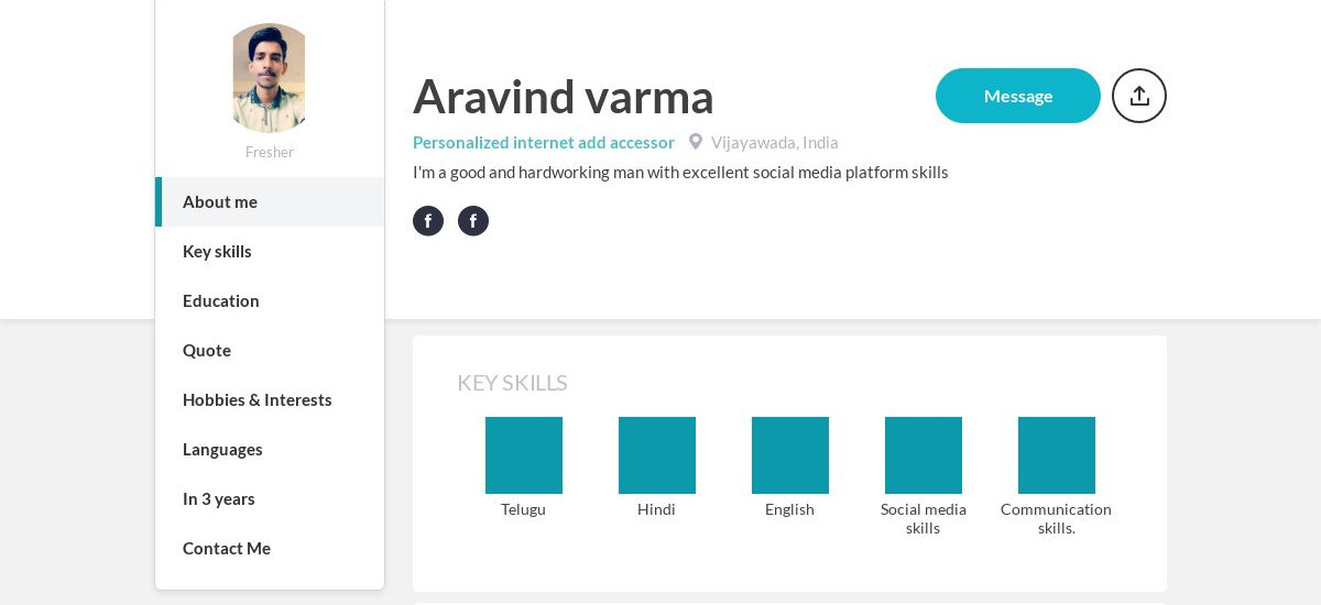Aravind Varma Online Resume | CraftmyCV