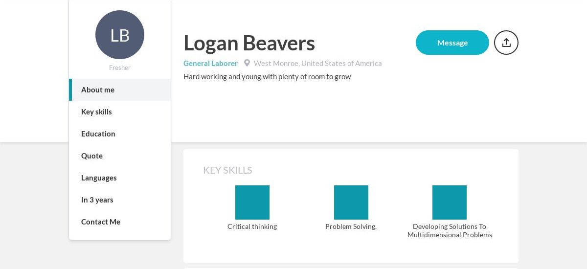 Logan Beavers Online Resume | CraftmyCV