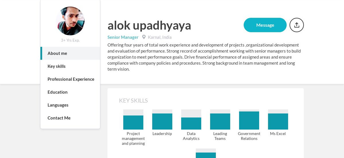 Alok Upadhyaya Online Resume | CraftmyCV