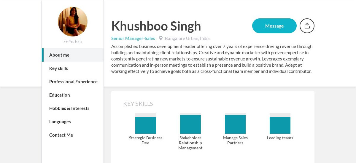 Khushboo Singh Online Resume | CraftmyCV Khushboo Singh Online Resume | CraftmyCV