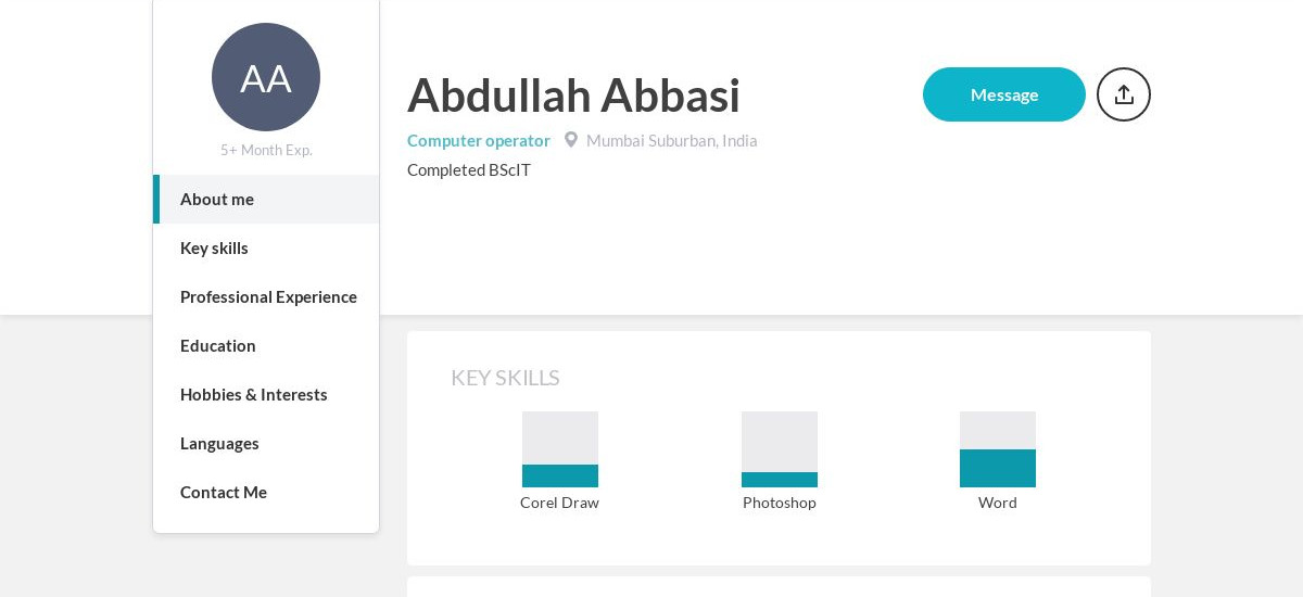 Abdullah Abbasi Online Resume | CraftmyCV