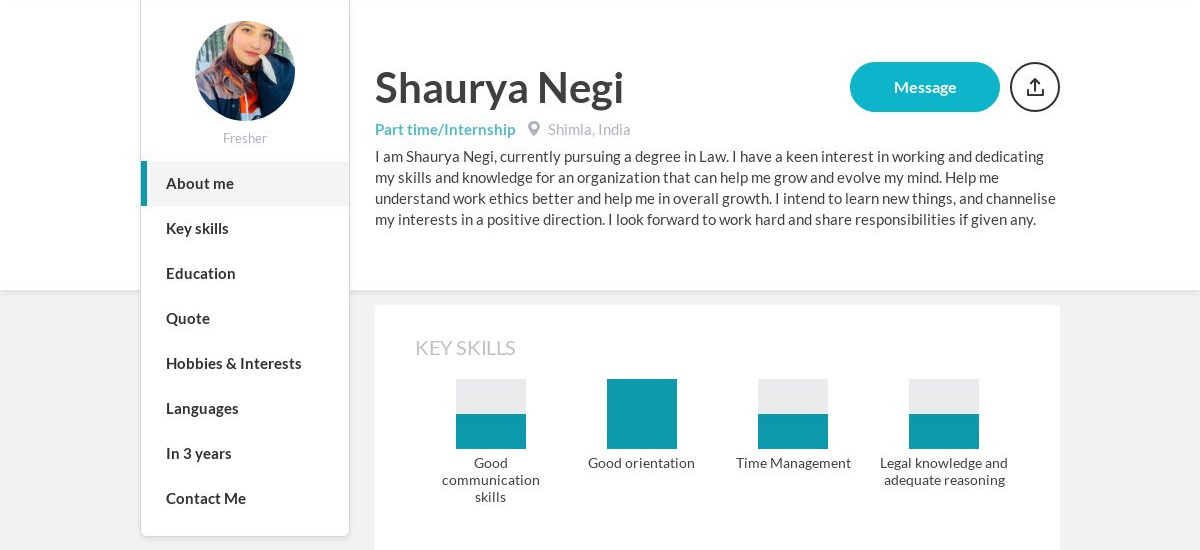 Shaurya Negi Online Resume | CraftmyCV