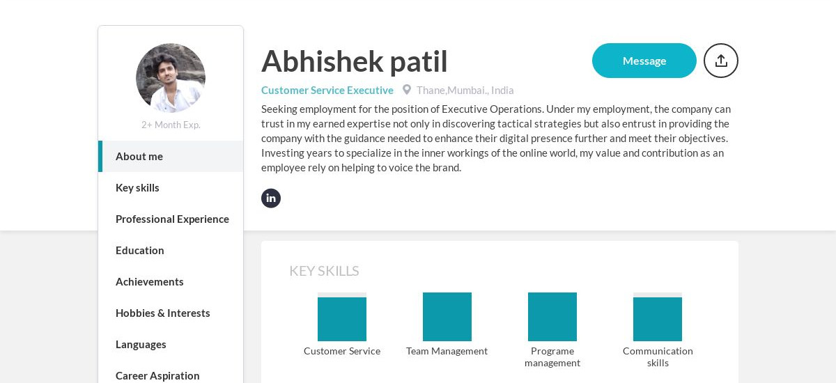 Abhishek Patil Online Resume | CraftmyCV