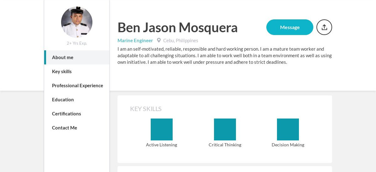 Ben Jason Mosquera Online Resume | CraftmyCV