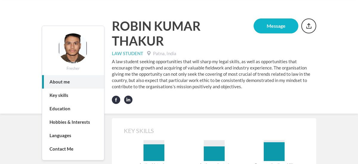 ROBIN KUMAR THAKUR Online Resume | CraftmyCV