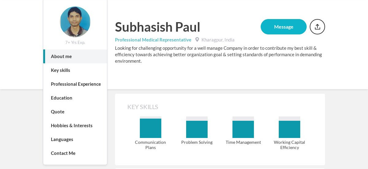 Subhasish Paul Online Resume | CraftmyCV