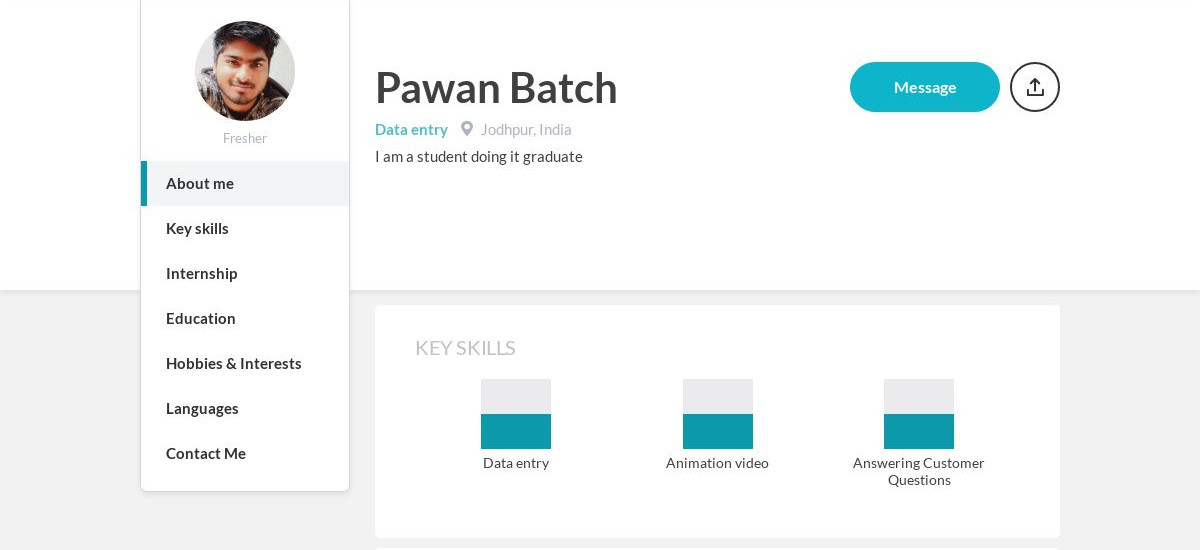 Pawan Batch Online Resume | CraftmyCV