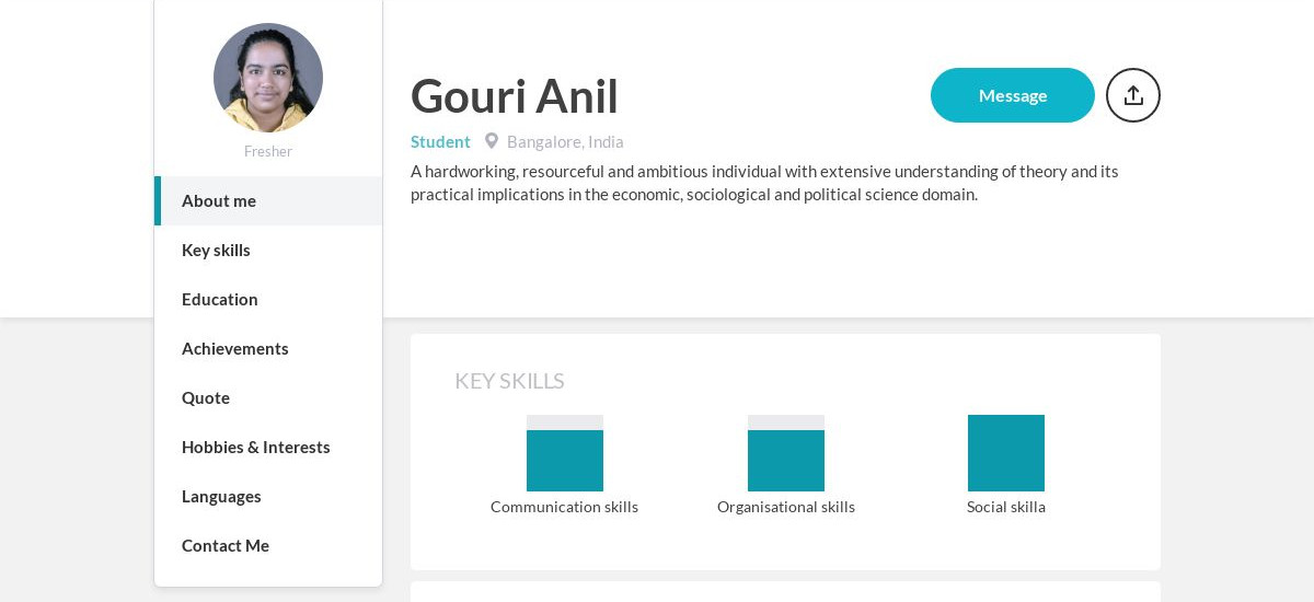 Gouri Anil Online Resume | CraftmyCV
