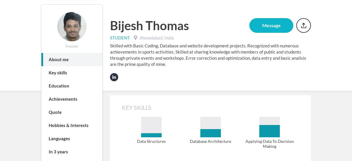 Sarvesh Pansari Online Resume | CraftmyCV