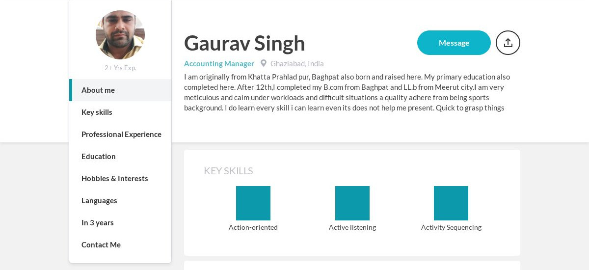 Gaurav Singh Online Resume | CraftmyCV