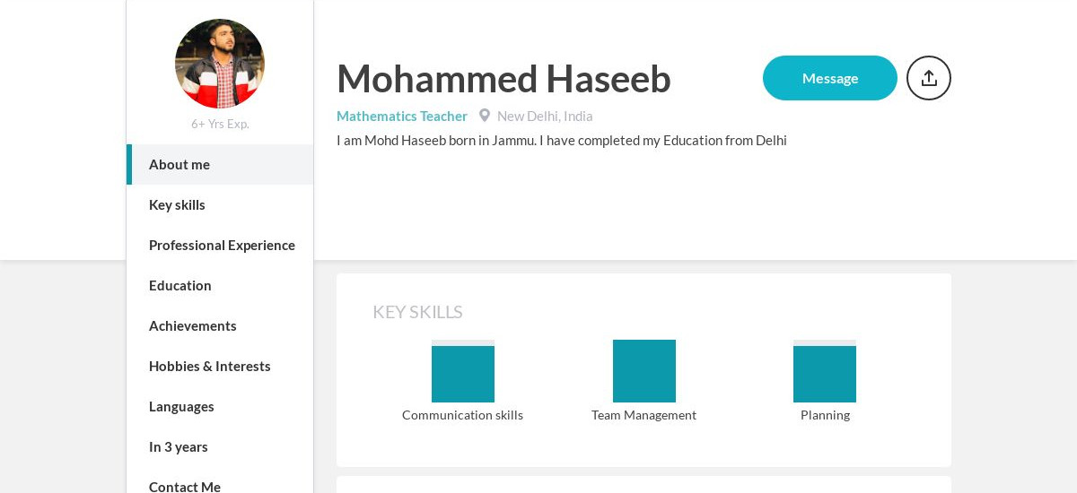 Mohammed Haseeb Online Resume | CraftmyCV