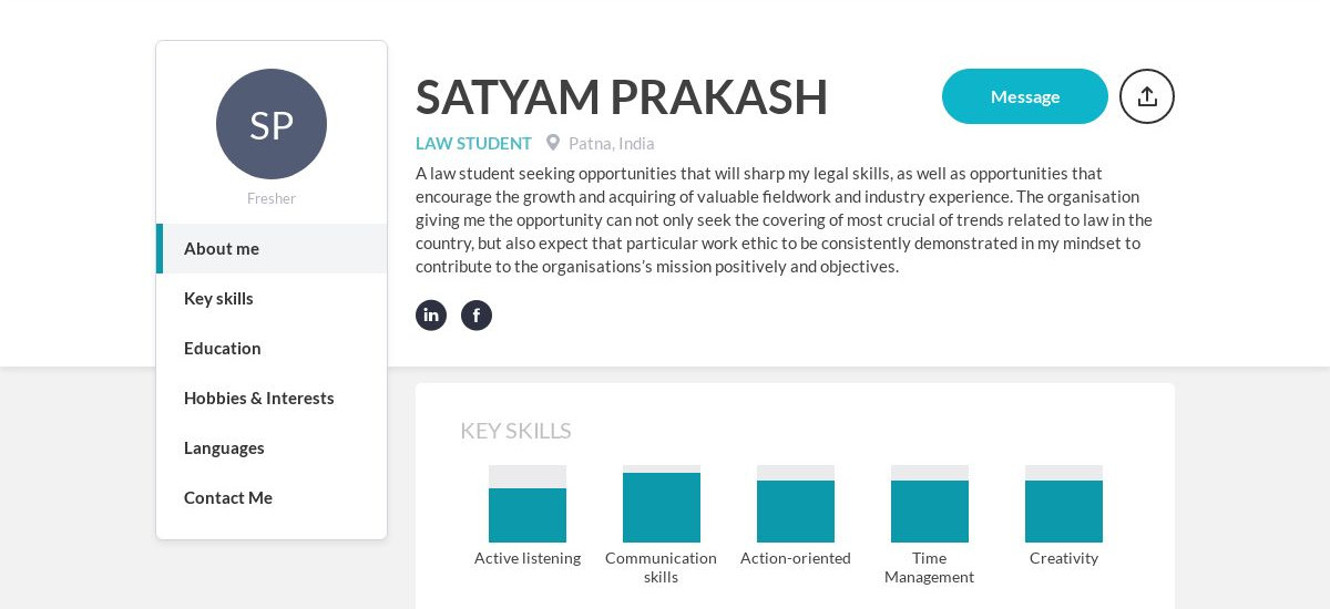 SATYAM PRAKASH Online Resume | CraftmyCV