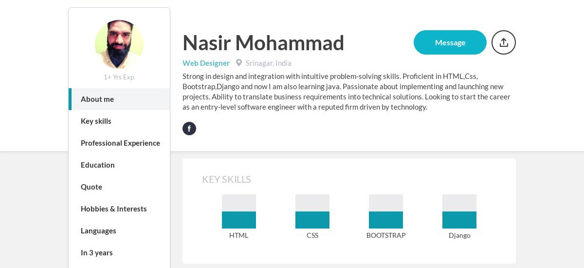 Nasir Mohammad Online Resume | CraftmyCV