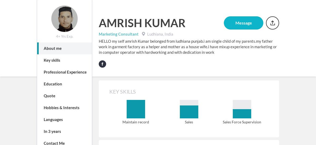 AMRISH KUMAR Online Resume | CraftmyCV