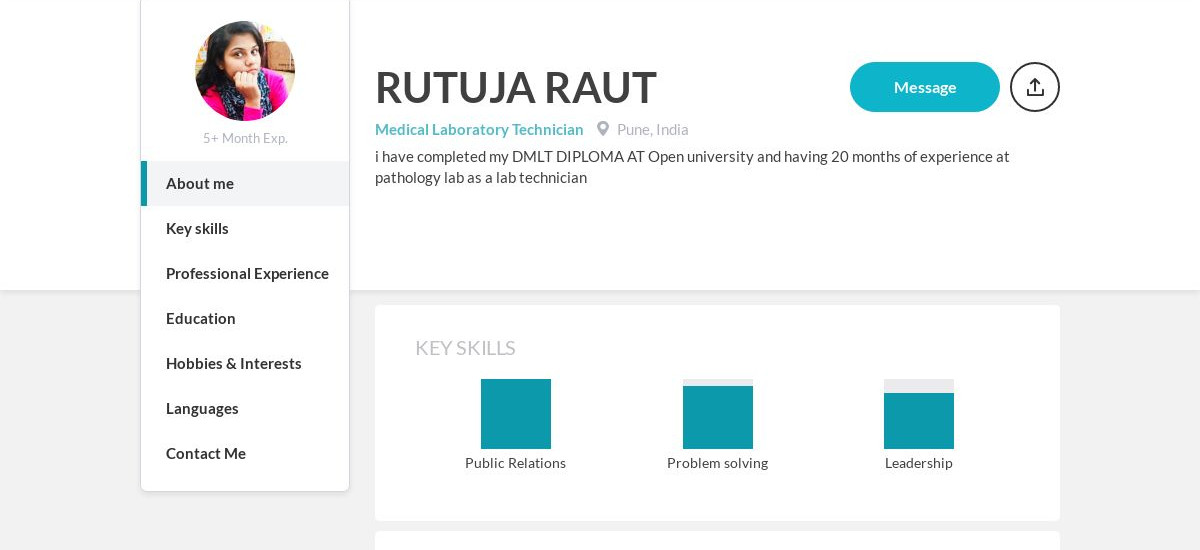 RUTUJA RAUT Online Resume | CraftmyCV