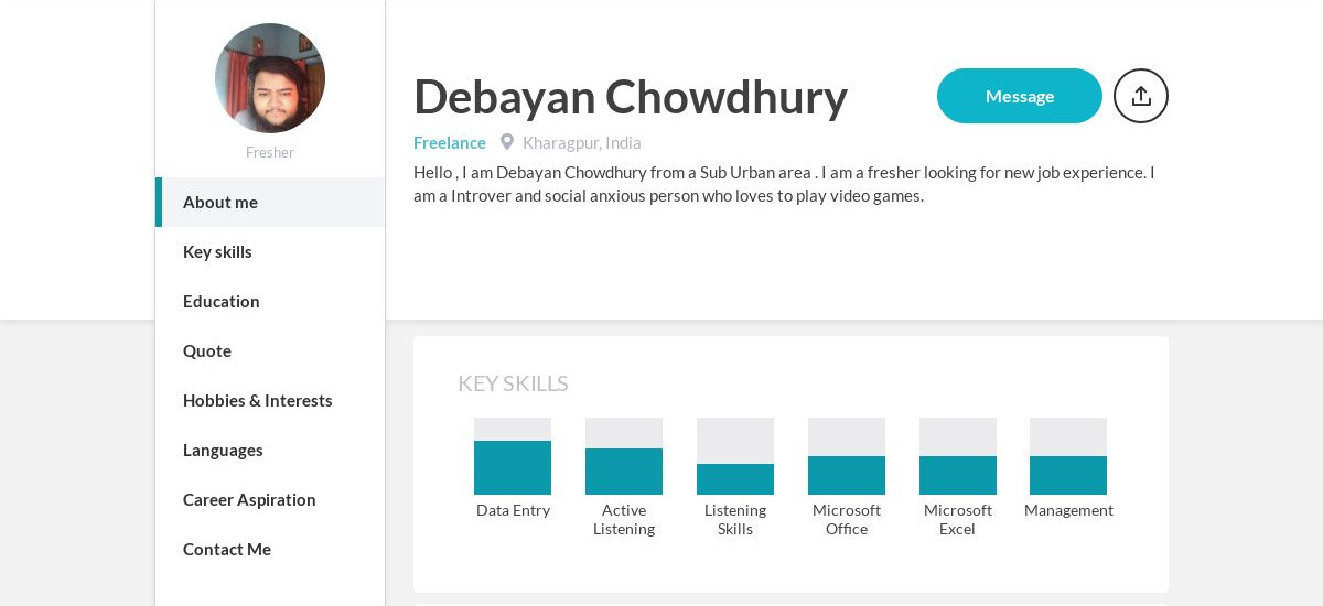 Debayan Chowdhury Online Resume | CraftmyCV