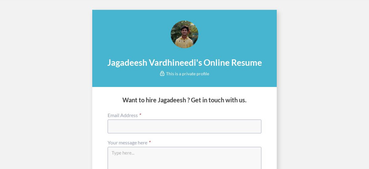 Jagadeesh Vardhineedi Online Resume | CraftmyCV