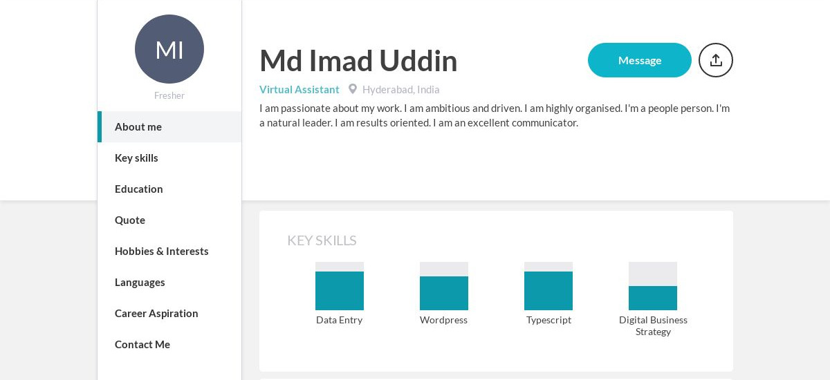 Md Imad Uddin Online Resume | CraftmyCV