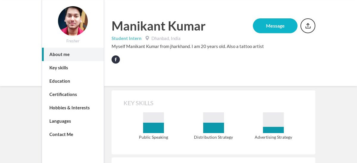 Manikant Kumar Online Resume | CraftmyCV