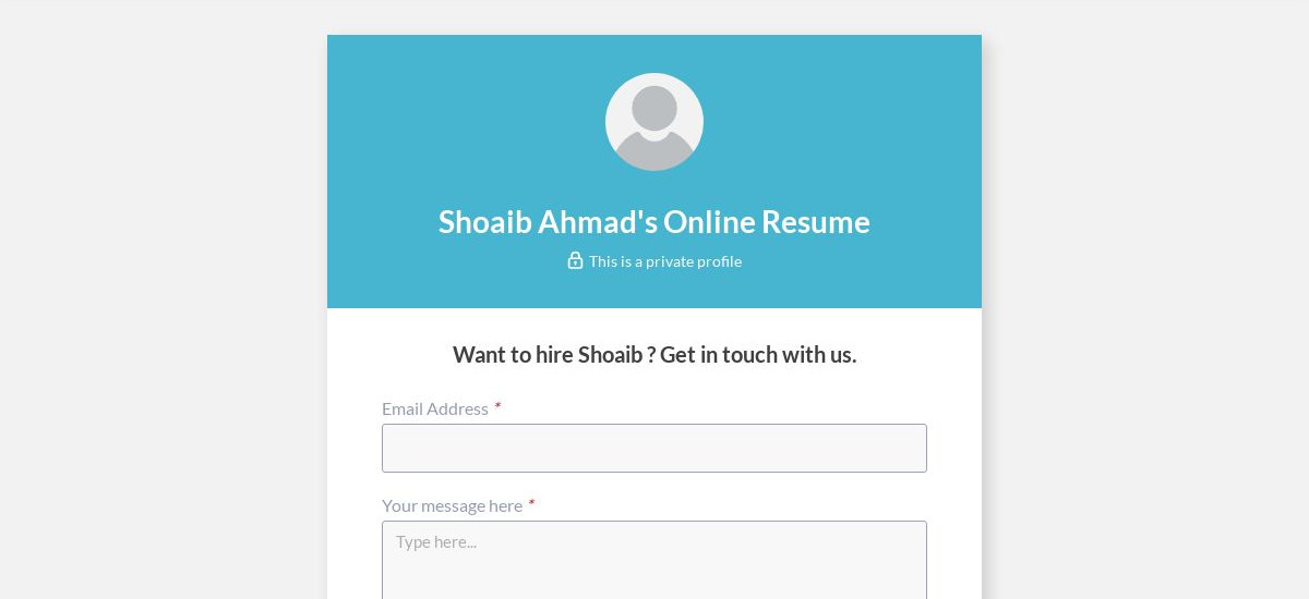 Shoaib Ahmad Online Resume | CraftmyCV