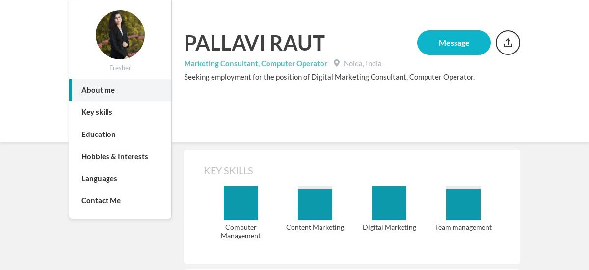PALLAVI RAUT Online Resume | CraftmyCV