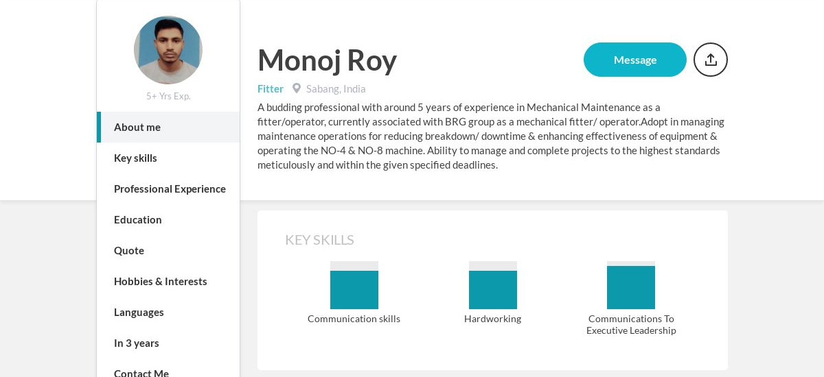 Monoj Roy Online Resume | CraftmyCV