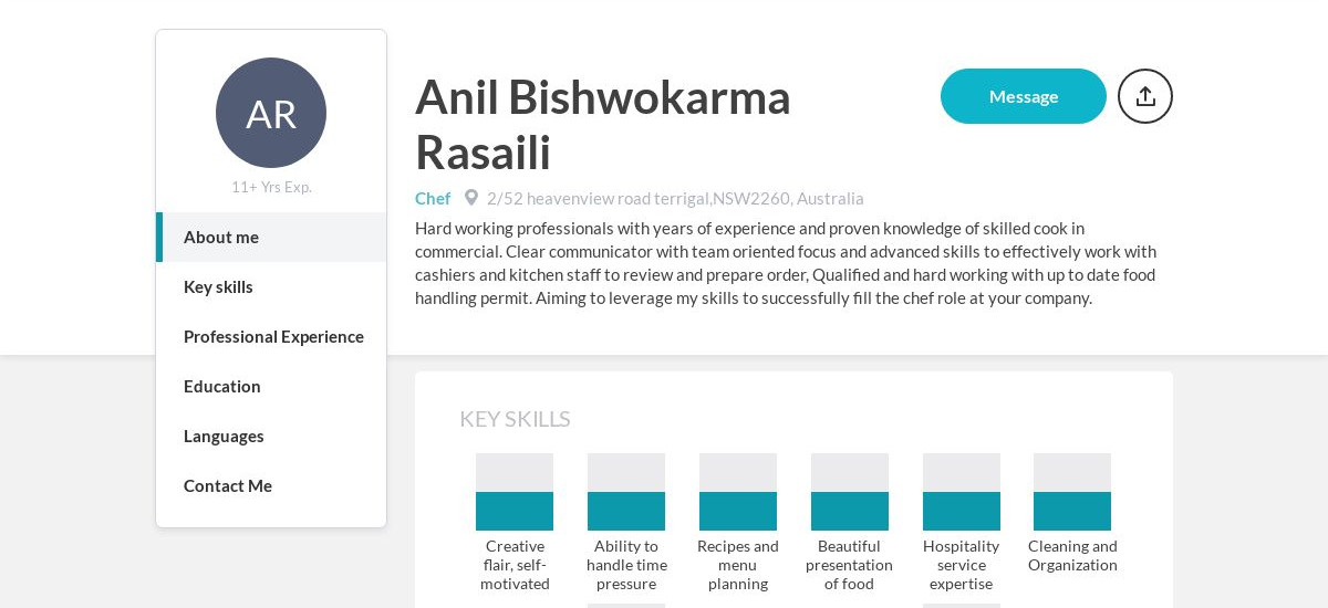 Anil Bishwokarma Rasaili Online Resume | CraftmyCV