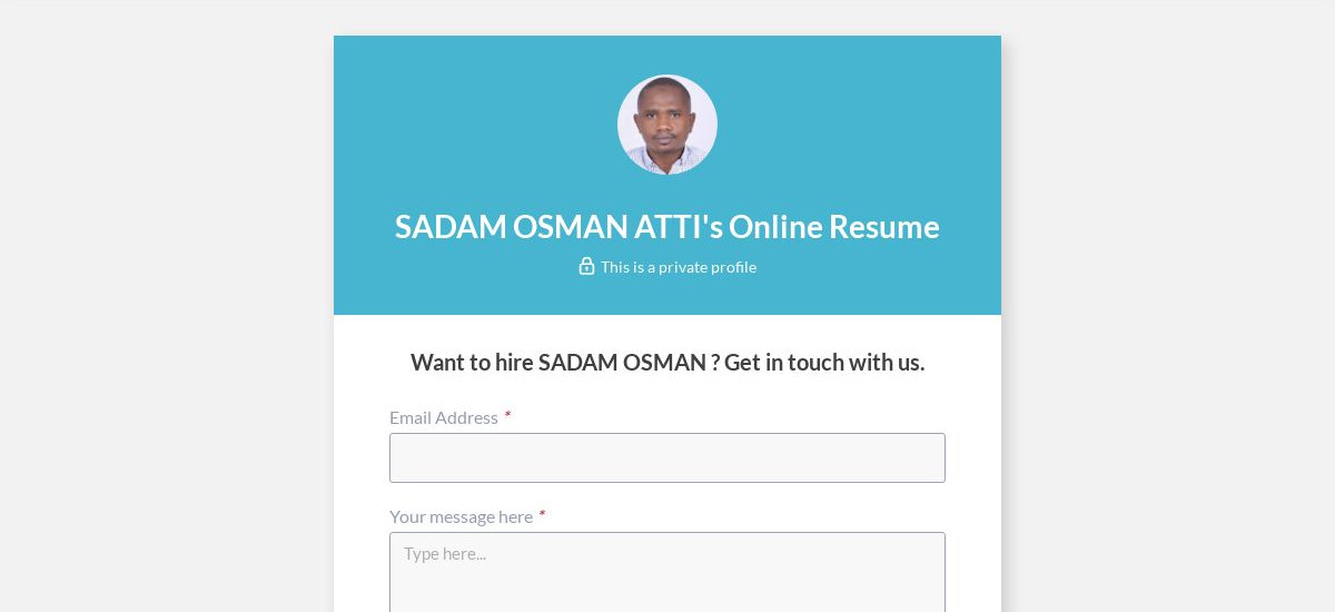 SADAM OSMAN ATTI Online Resume | CraftmyCV