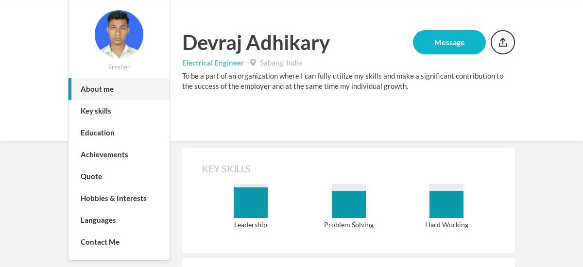 Devraj Adhikary Online Resume | CraftmyCV