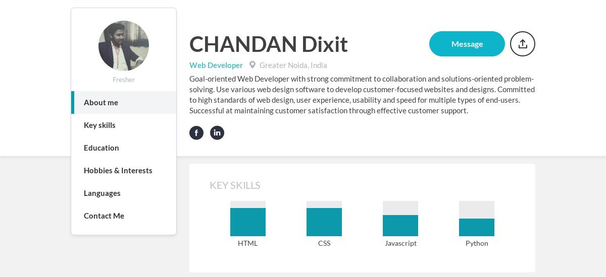 CHANDAN Dixit Online Resume | CraftmyCV CHANDAN Dixit Online Resume | CraftmyCV