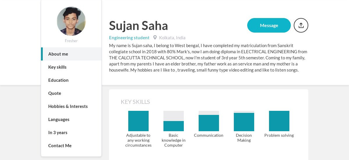 Sujan Saha Online Resume | CraftmyCV