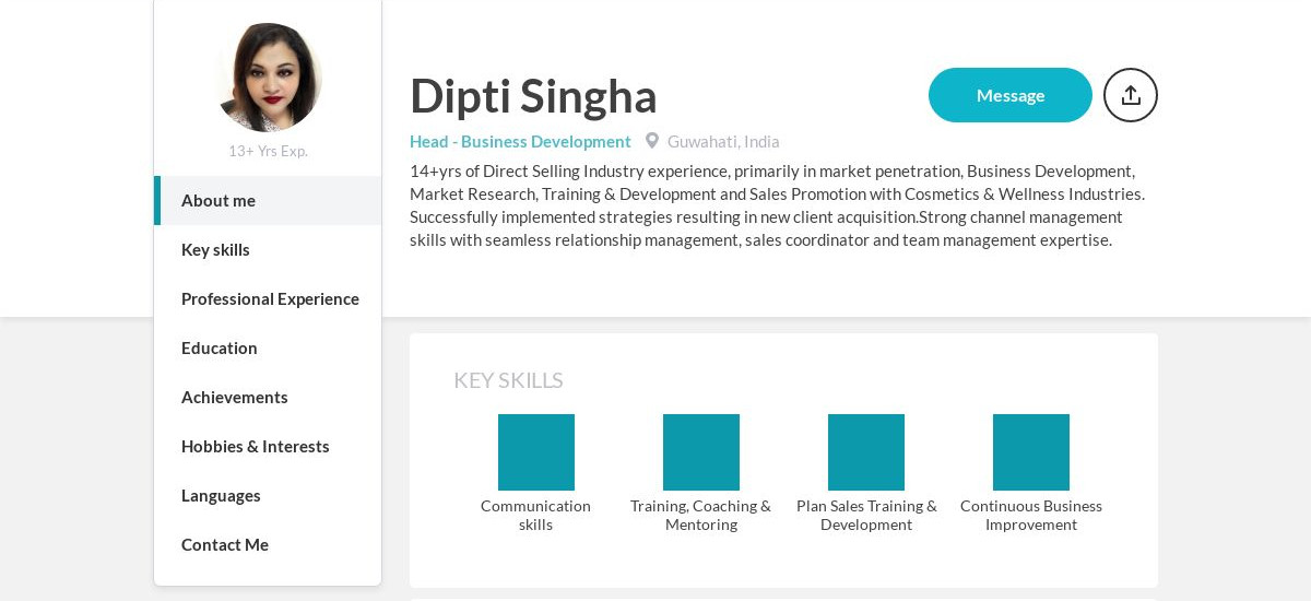 Dipti Singha Online Resume | CraftmyCV