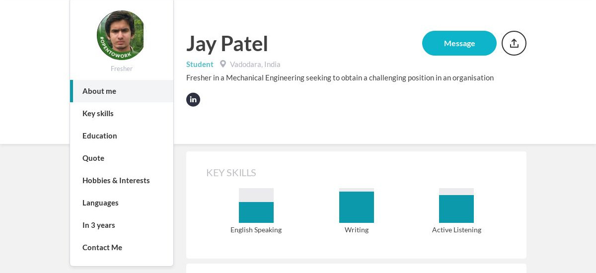 Jay Patel Online Resume | CraftmyCV