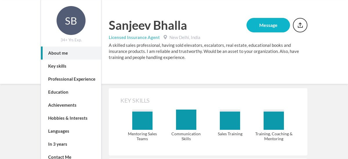 Sanjeev Bhalla Online Resume | CraftmyCV