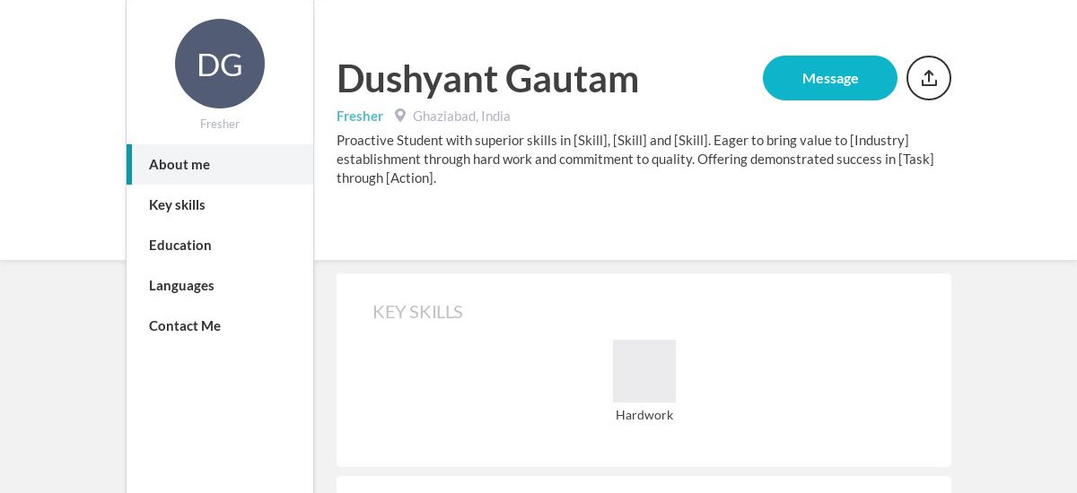 Dushyant Gautam Online Resume | CraftmyCV