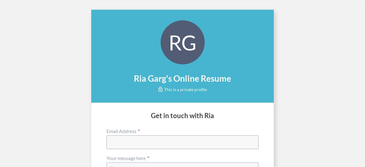 Ria Garg Online Resume | CraftmyCV