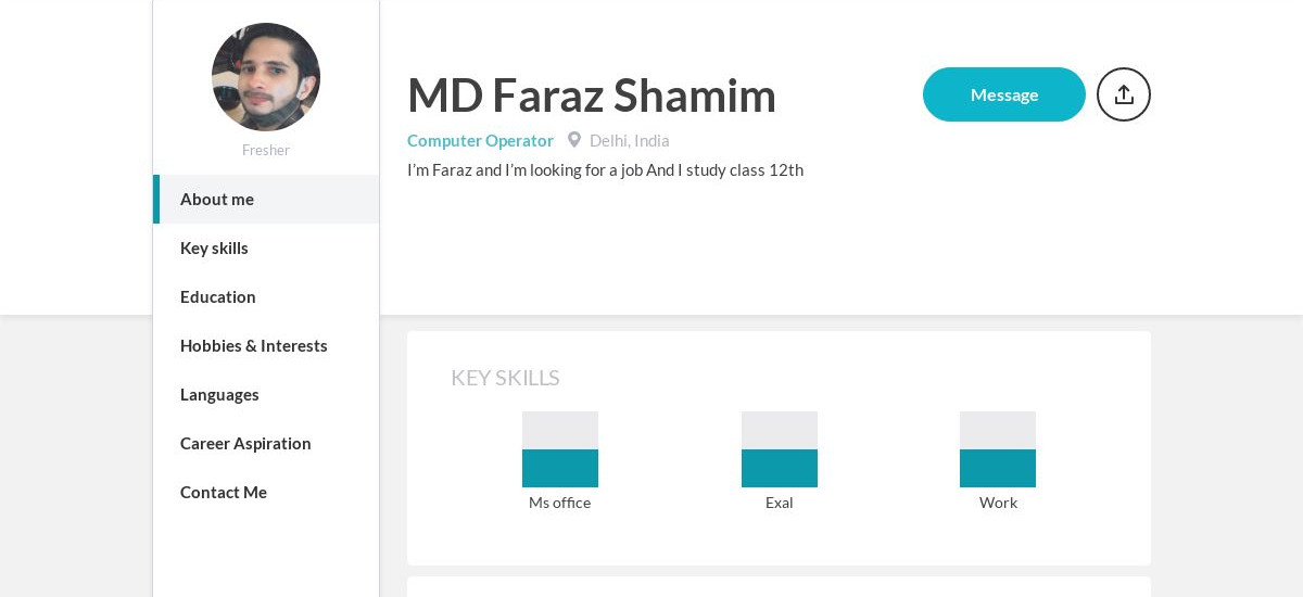 MD Faraz Shamim Online Resume | CraftmyCV