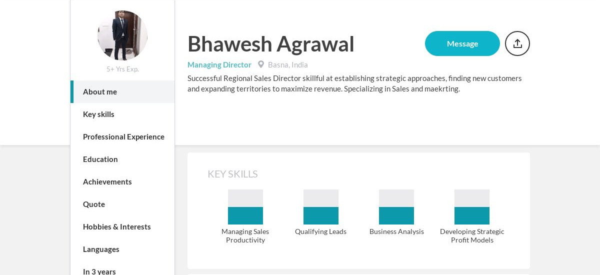 Bhawesh Agrawal Online Resume | CraftmyCV