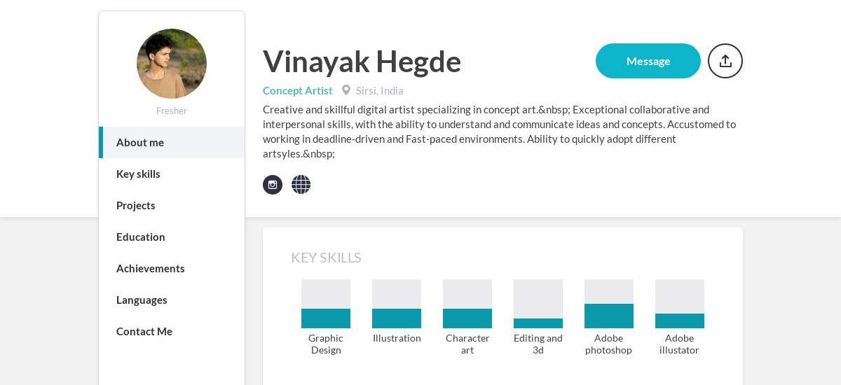 Vinayak Hegde Online Resume | CraftmyCV