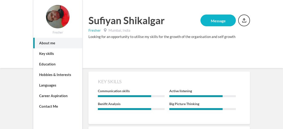 Sufiyan Shikalgar Online Resume | CraftmyCV