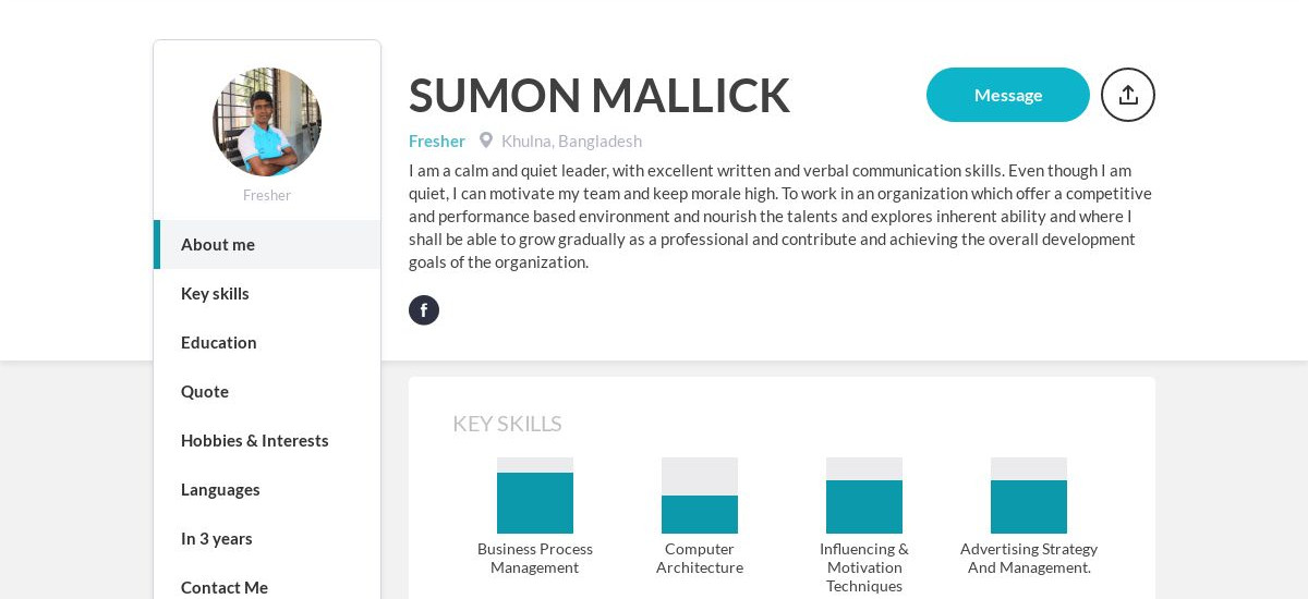SUMON MALLICK Online Resume | CraftmyCV