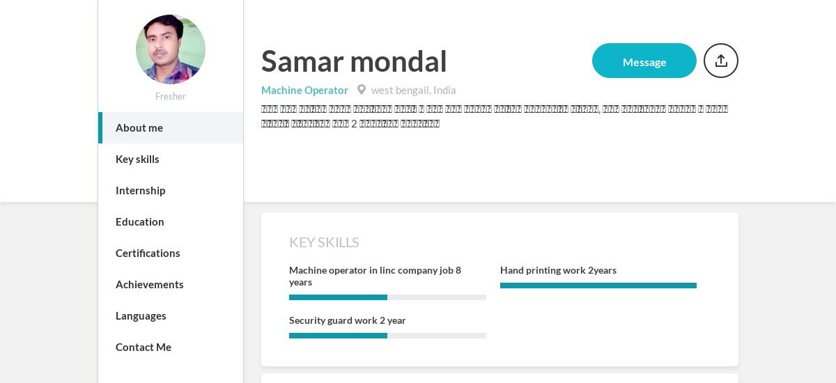 Samar Mondal Online Resume | CraftmyCV