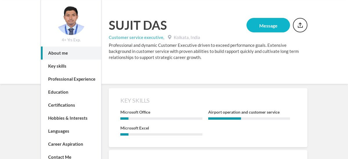 SUJIT DAS Online Resume | CraftmyCV