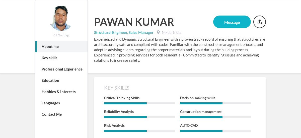 PAWAN KUMAR Online Resume | CraftmyCV