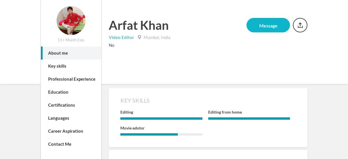 Arfat Khan Online Resume | CraftmyCV