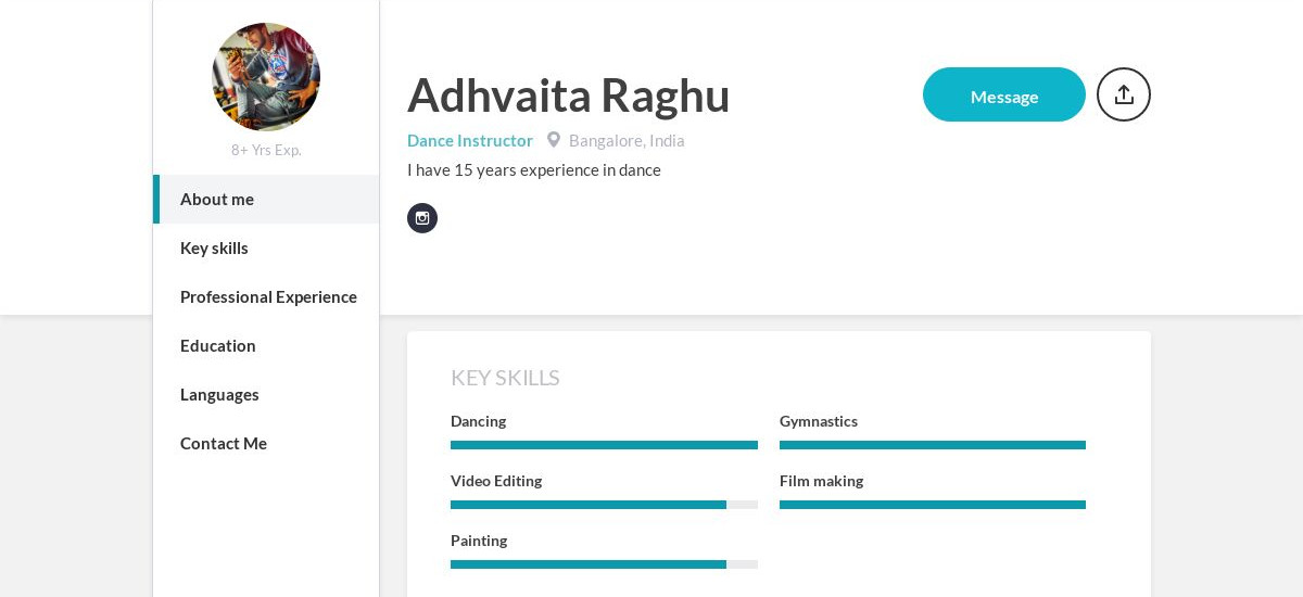 Adhvaita Raghu Online Resume | CraftmyCV