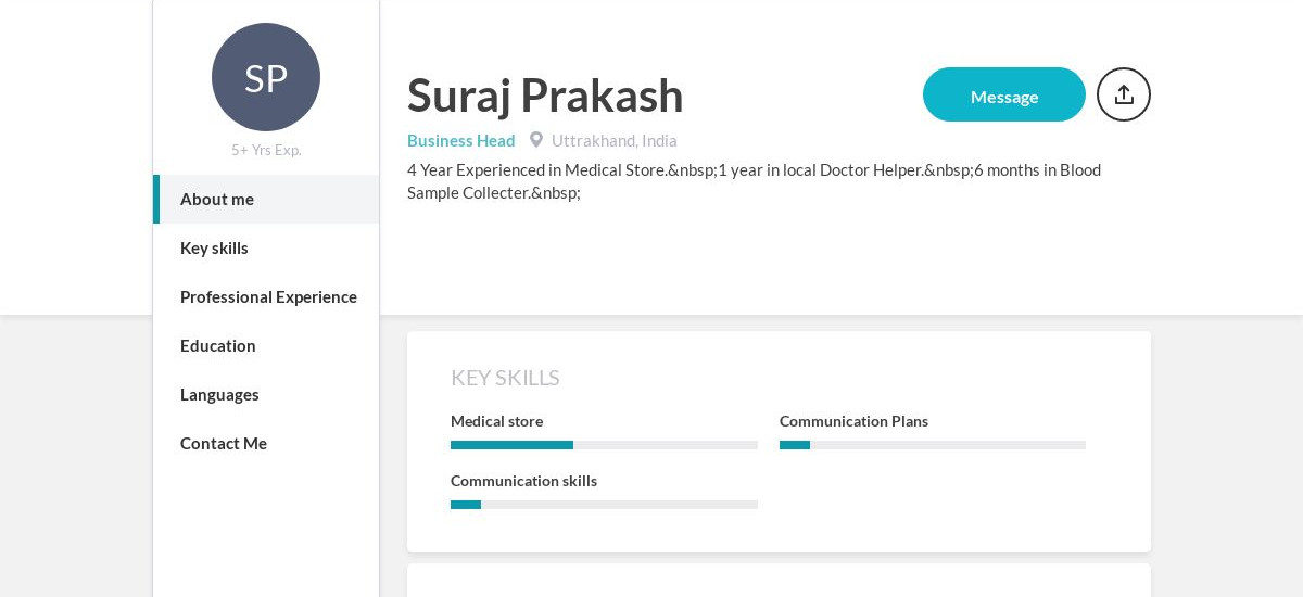 Suraj Prakash Online Resume | CraftmyCV