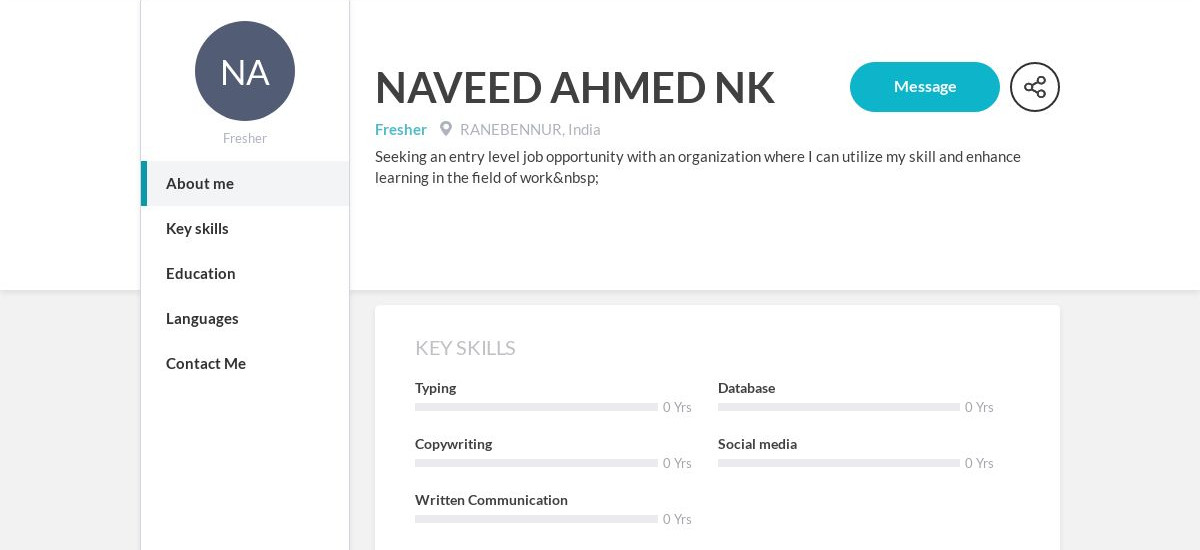 NAVEED AHMED NK Online Resume | CraftmyCV