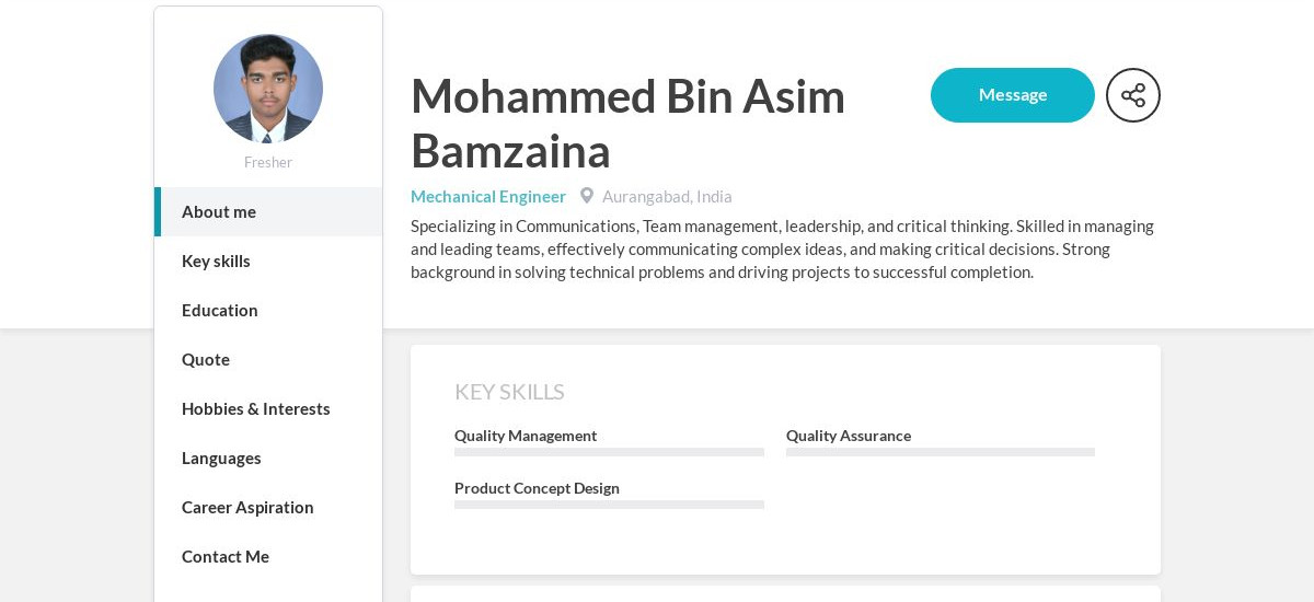 Mohammed Bin Asim Bamzaina Online Resume | CraftmyCV