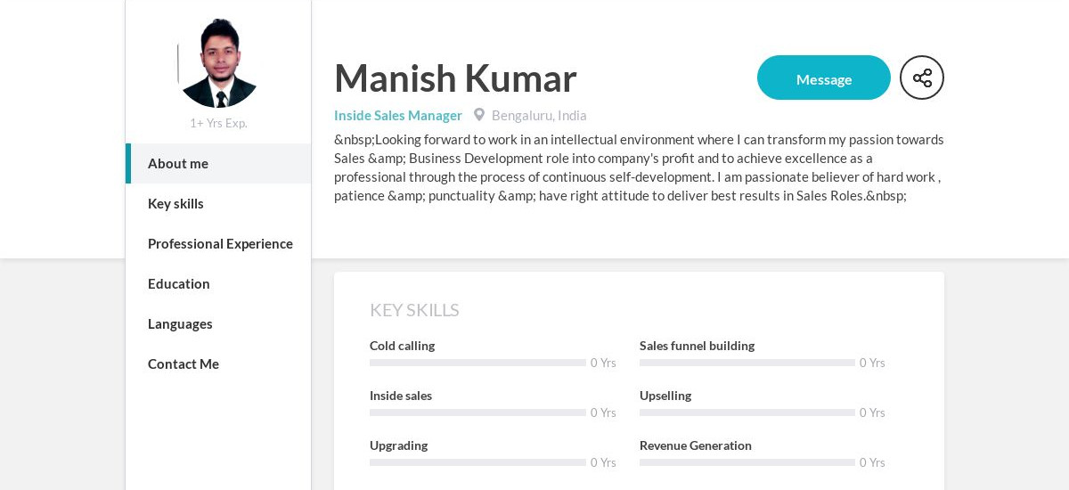 Manish Kumar Online Resume | CraftmyCV